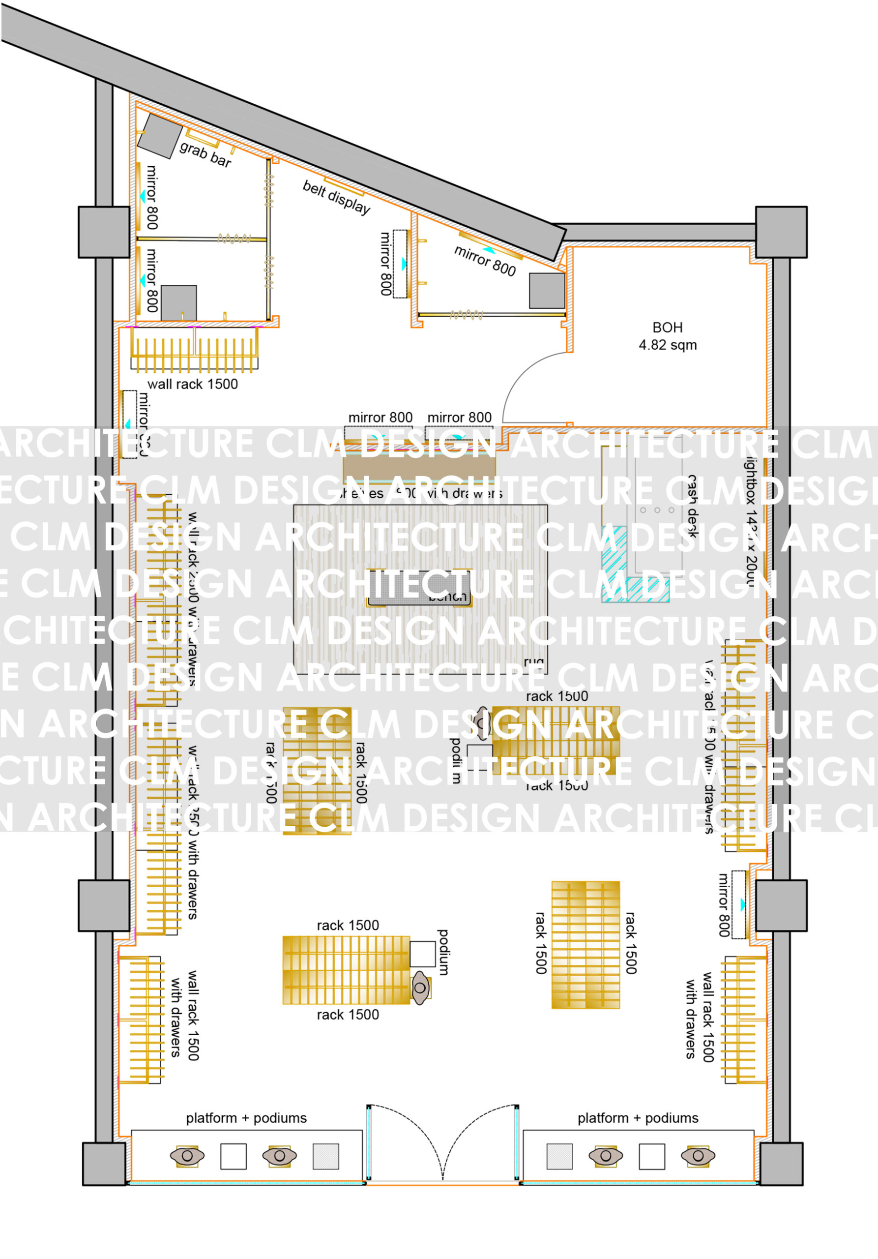 Maje_Shop in shop Dubai – CLM Design Architecture